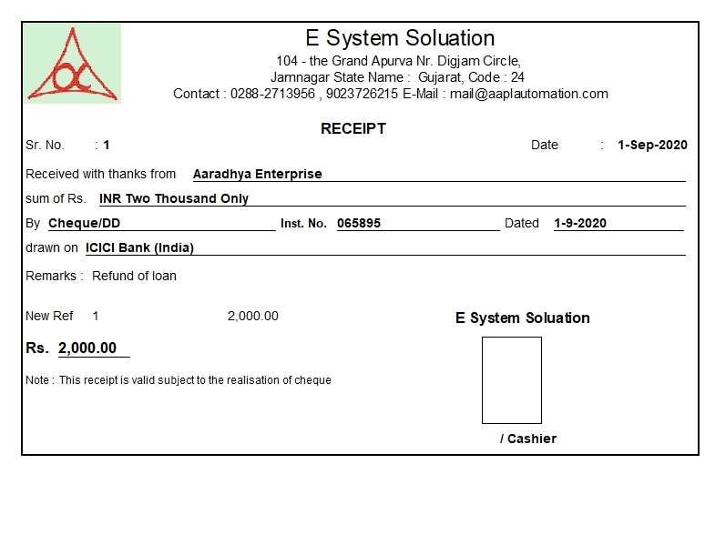 AAPL - Tally Customization (TDL), Tally Receipt Format, Tally Data with ...