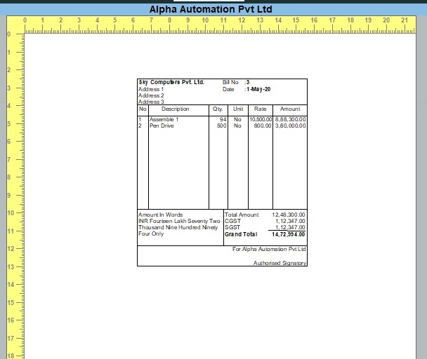 invoice | Print Item wise Delivery Challan No. & Date in Sales Invoice ...
