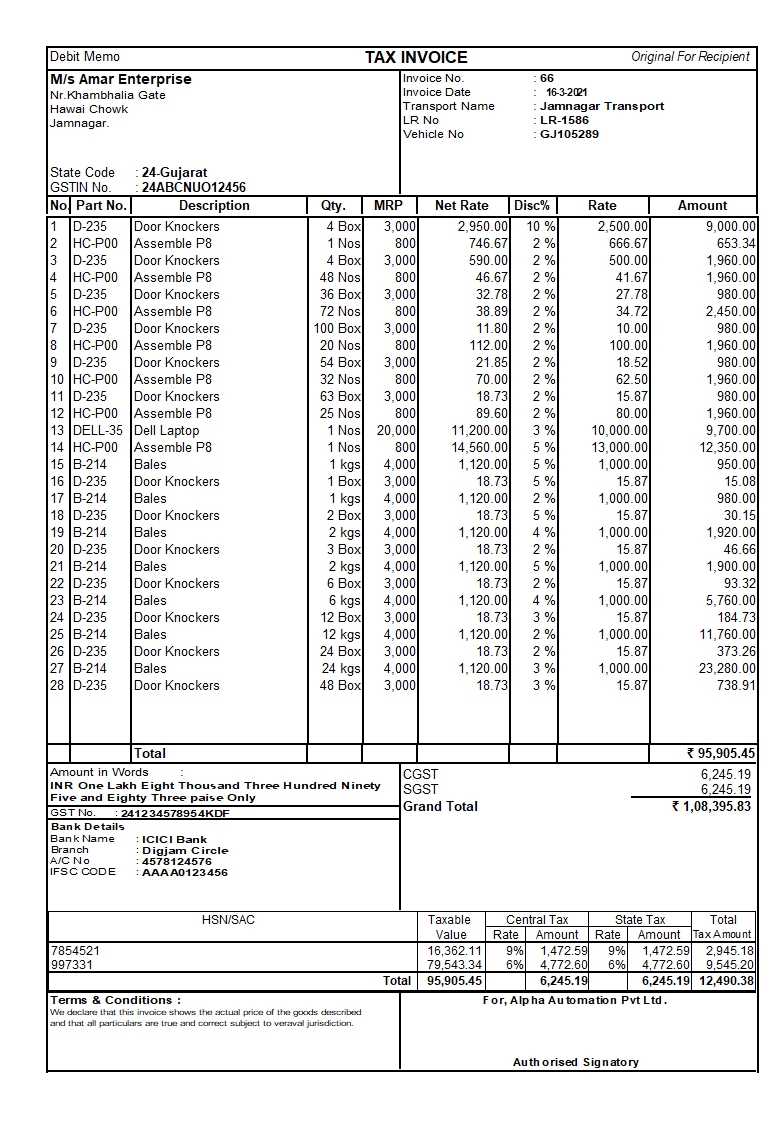 AAPL - Tally Customization (TDL), Tally Invoice Format, Tally Data with BizTracker Android App