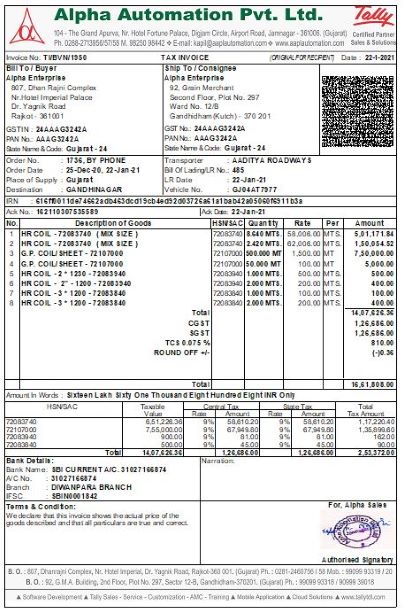 AAPL - Tally Customization (TDL), Tally Invoice Format, Tally Data with ...