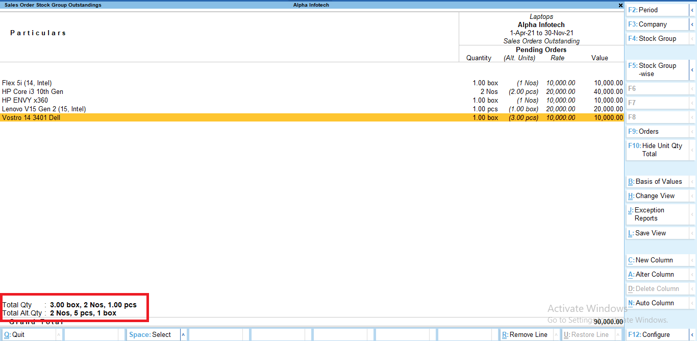 AMC Module in Tally | Show Item only having Current Sock Item in Item ...