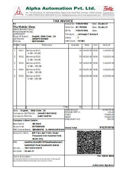 AAPL - Tally Customization (TDL), Tally Invoice Format, Tally Data with ...
