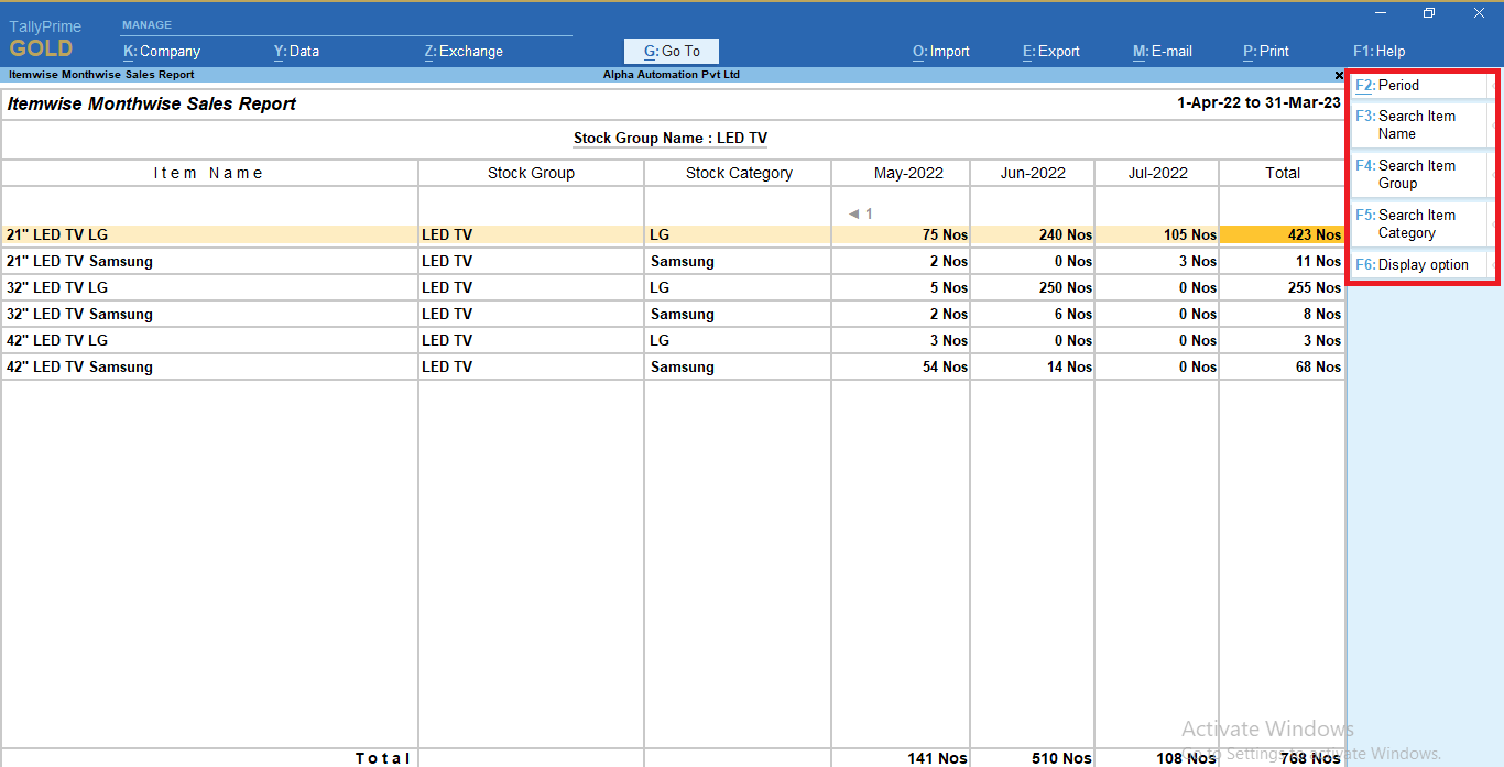 report | Show Item name & Description in Sales / Purchase Columnar ...
