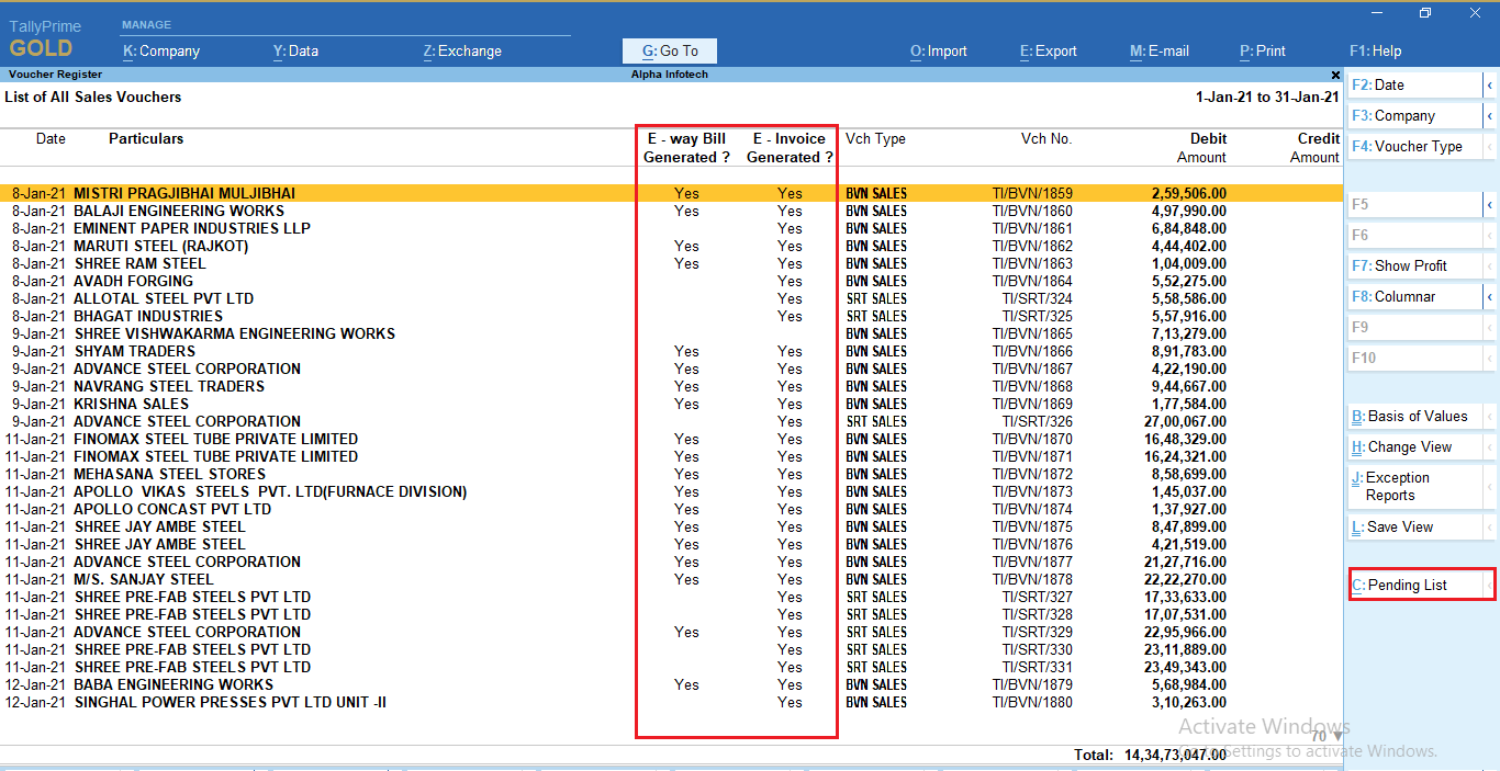 3 | Set Bank Details as Voucher Narration | Month Wise Expense Income ...