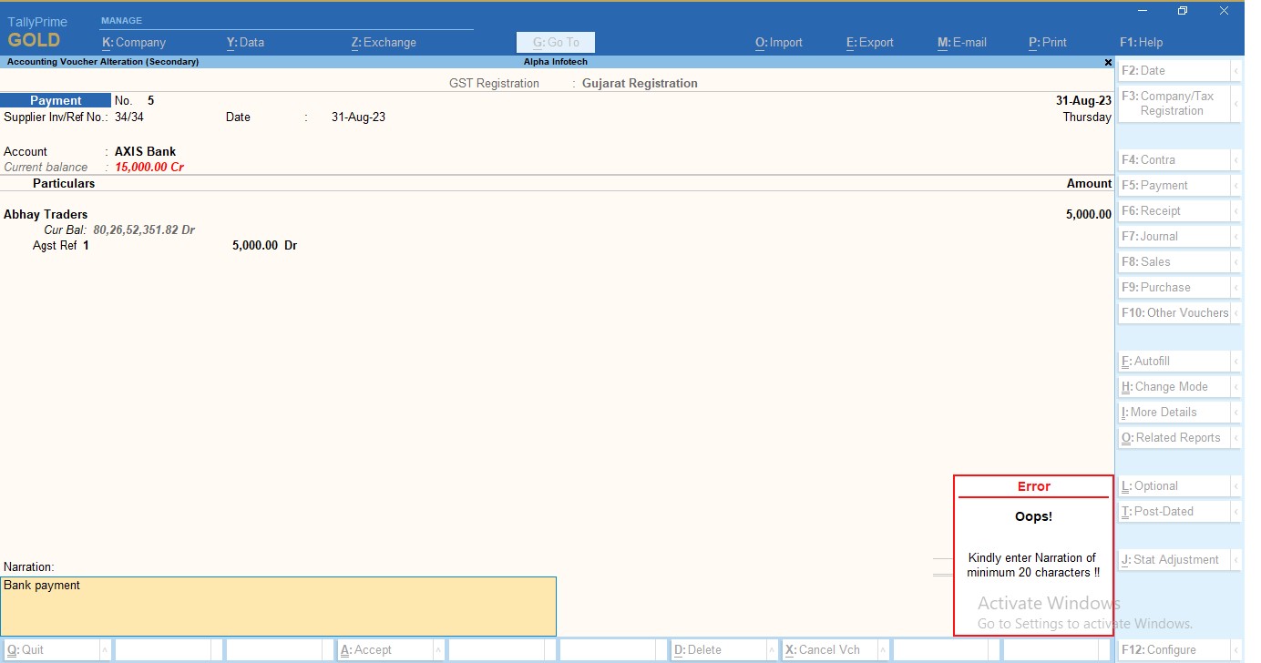 Print Only Description in Place of Product-Service-Ledger Name in ...