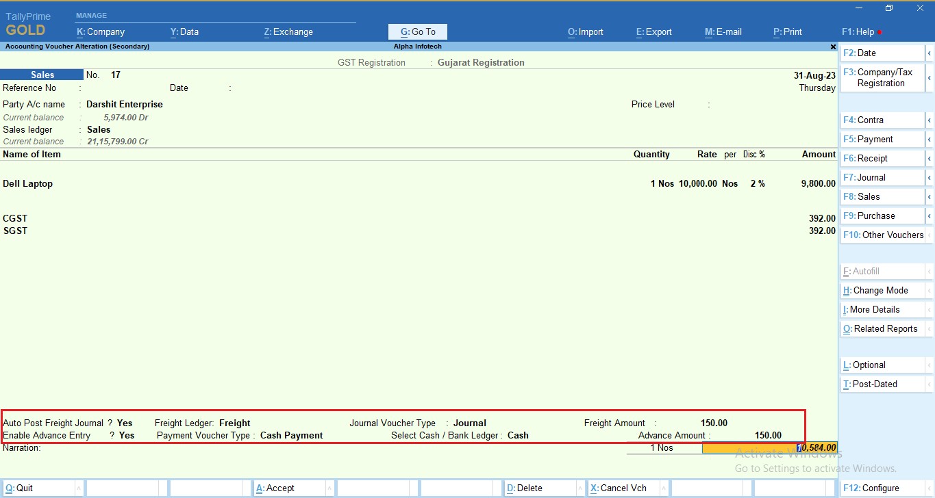 Display E-Way Bill and E-Invoice Status in Sales Register | Month Wise ...