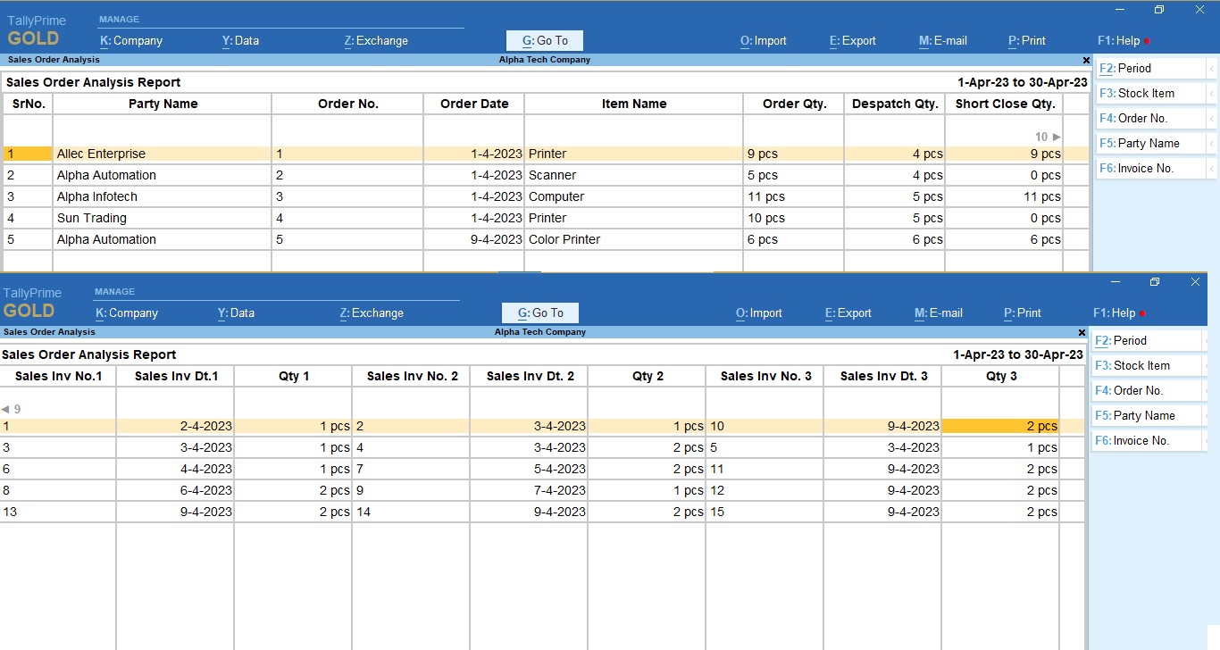 dispatch details | Print Dispatch Details & Order No. in Sales ...