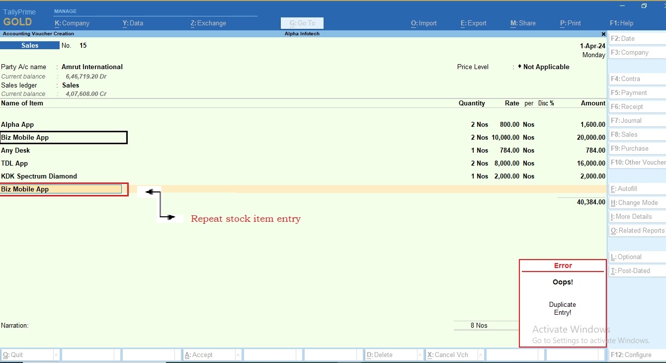 Date wise Sorting in Order/Challan/Receipt Selection in Voucher Entry ...