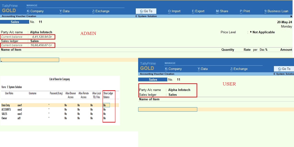 Cash Voucher Amount Limit Control | User Wise Control for Showing ...