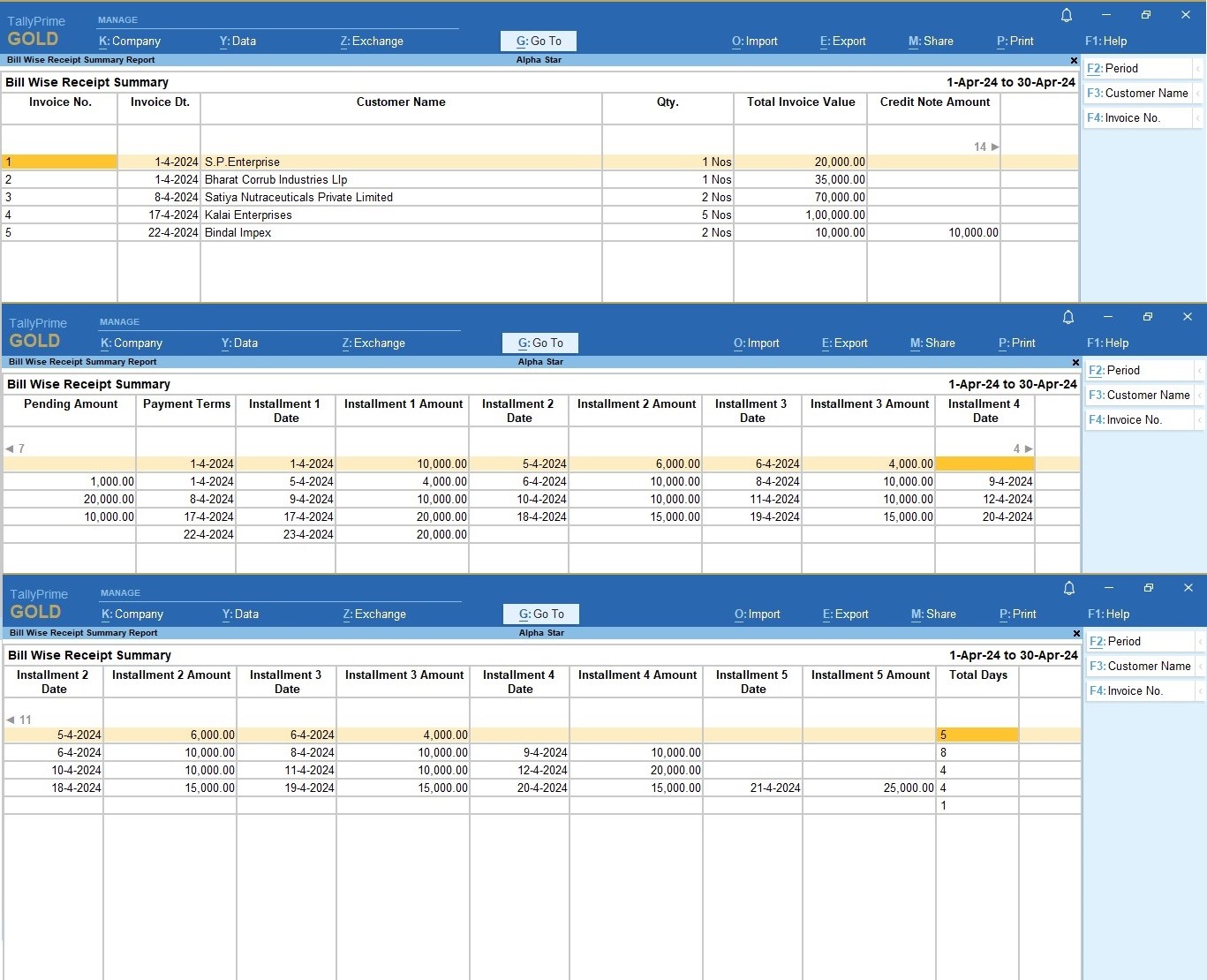 Print Ledger and Order Outstanding along with Ledger Statement ...